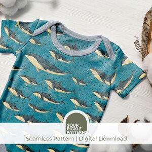 Whale Digital Pattern, Ocean-inspired Design, Nursery Decor, Jpg File ...