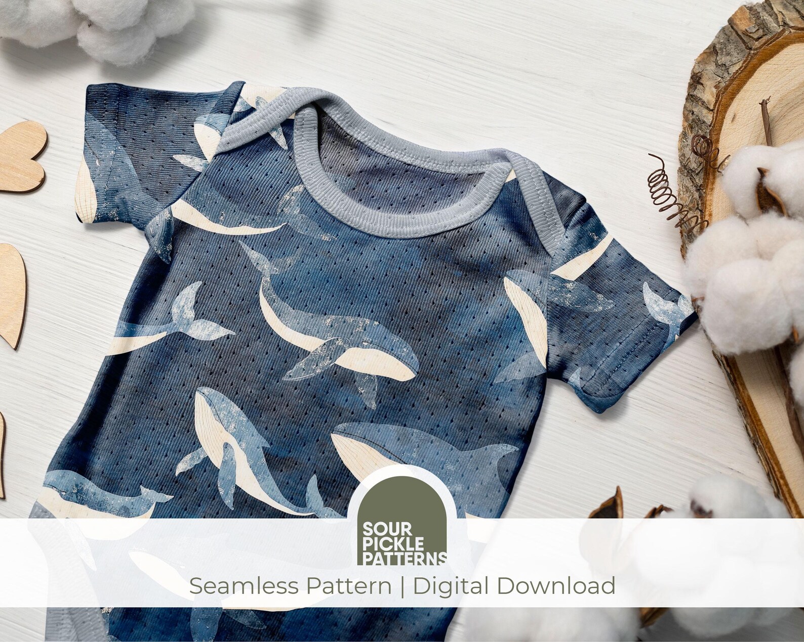 Whale Digital Pattern, Seamless Ocean-inspired Design for Creative ...