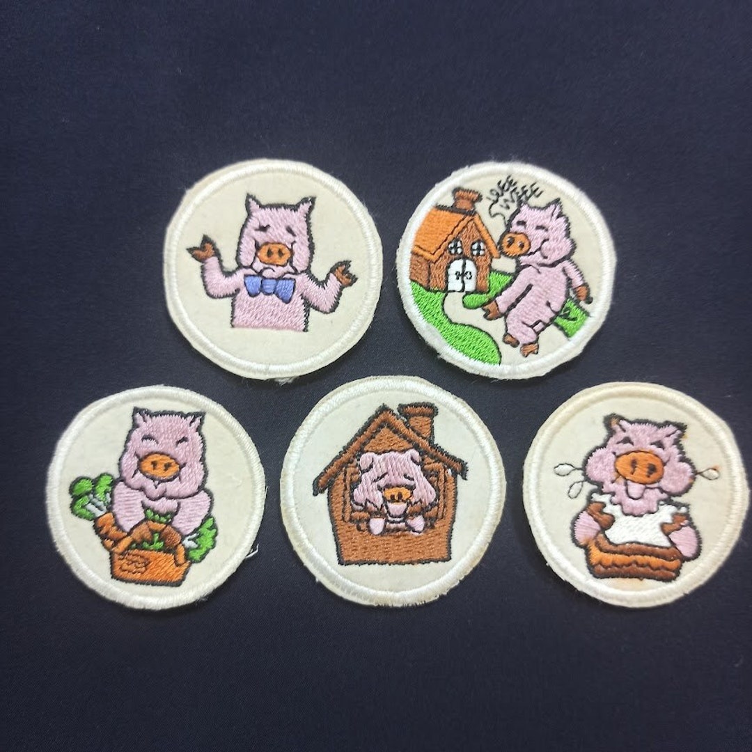 This Little Piggy Went to Market Nursery Rhyme Pig Embroidered SEW ON ...