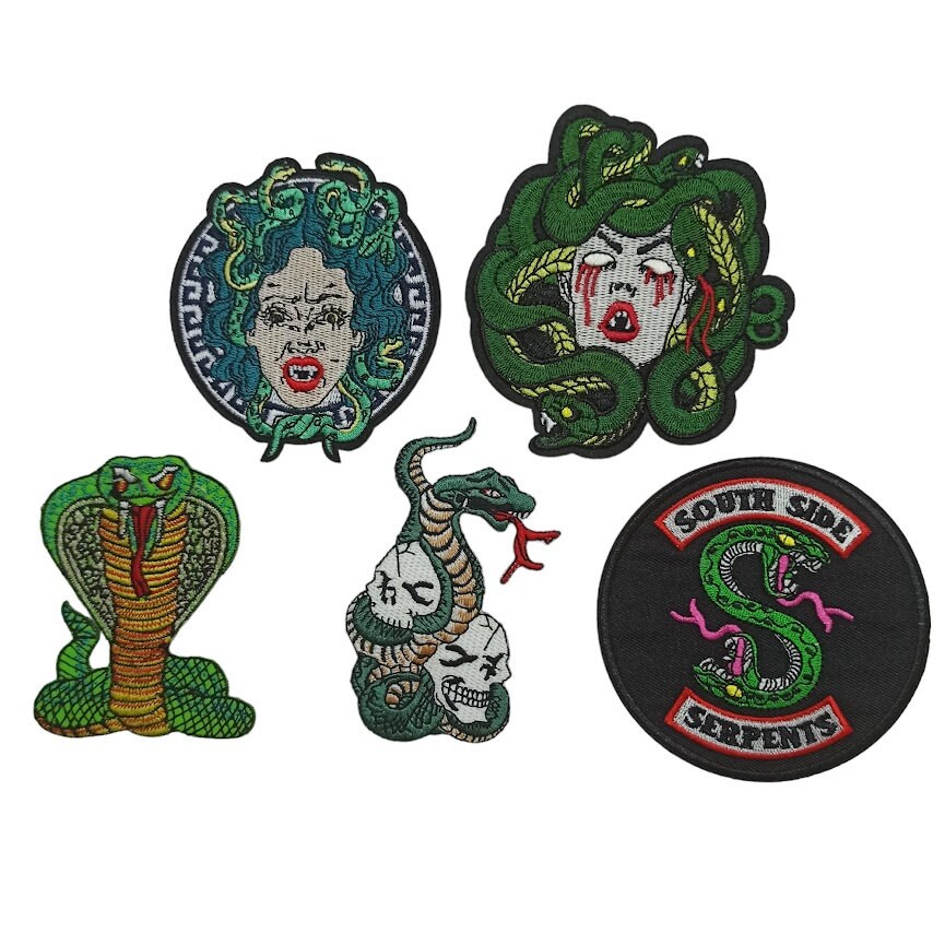 Medusa Patch Skull Patches Head Snakes Serpents Gang Cobra Greek Myths ...