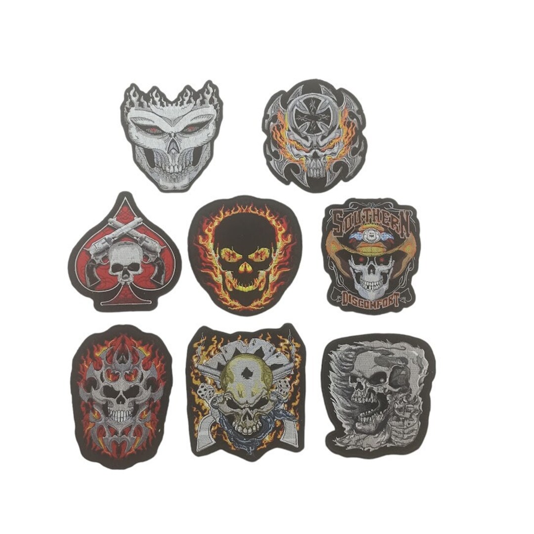 Motorcycle Biker Jacket Back Patches Approx 6" 15cm Iron Sew on ...