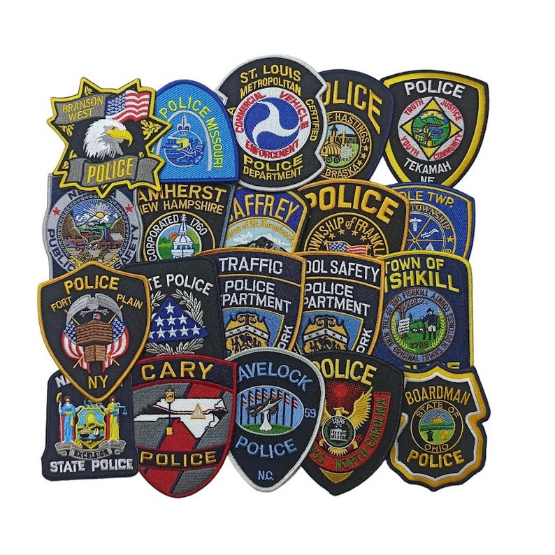 Law Enforcement Police Officer Dept Cops Uniform Shirt Shoulder USED ...