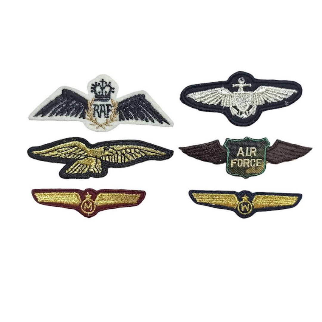 Pilot Wings RAF Air Force Airline Hostess Silver Navy Flight Flying ...
