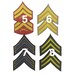 US Army Military Sergeant Corporal Insignia Rank Stripes Patches 2pc ...