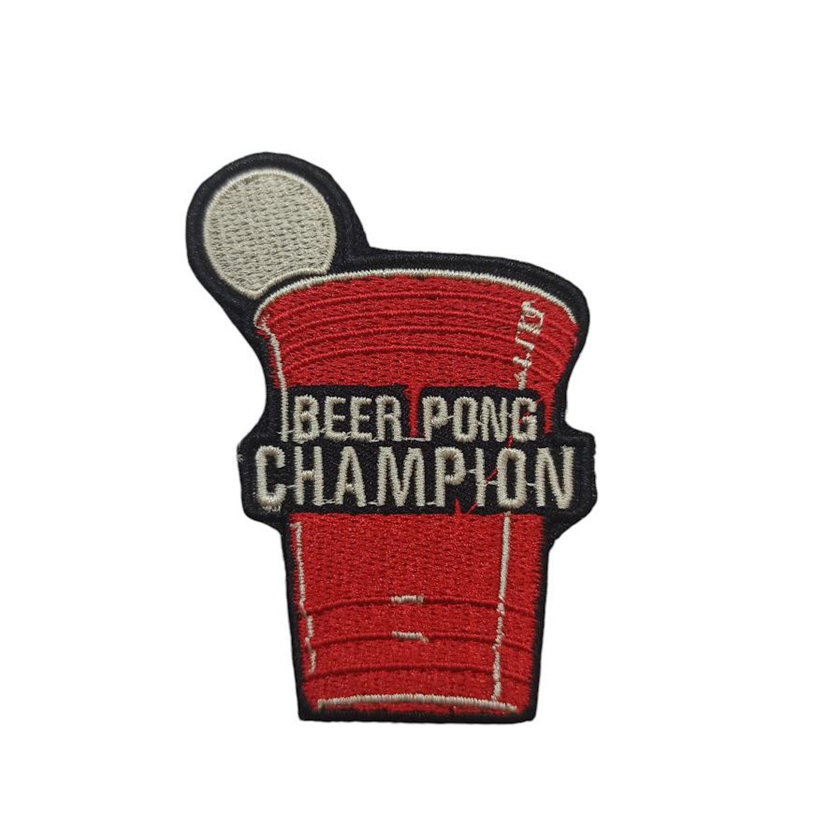 Beer Pong Champion Red Solo Cup Drinking Game Patch Iron or Sew on ...