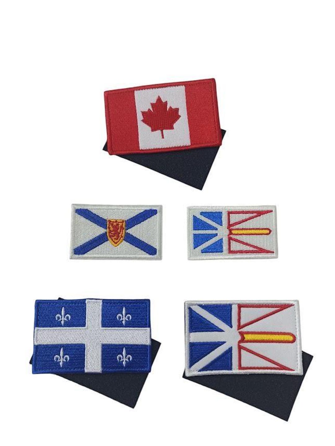 Canada + Canadian Provinces Flag Patch 2.5" X1.5" Iron Sew on OR 3x2 ...