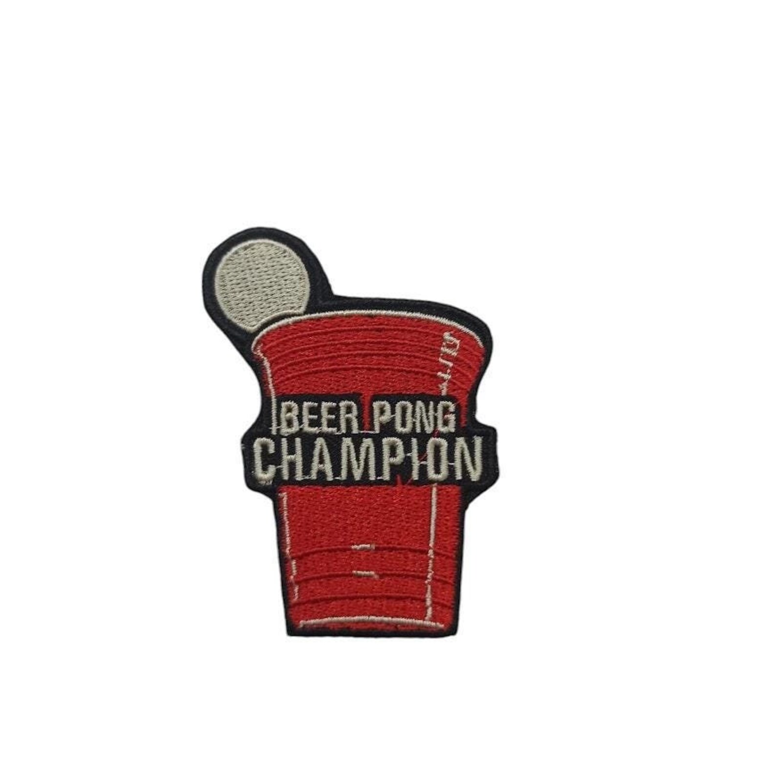 Beer Pong Champion Red Solo Cup Drinking Game Patch Iron or Sew on ...