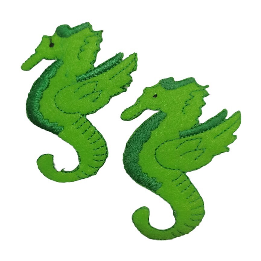 Dolphin Seahorse Sea Ocean Swimming Dingy Sailing Boat Mother Baby Patch Sets Iron or Sew on ...