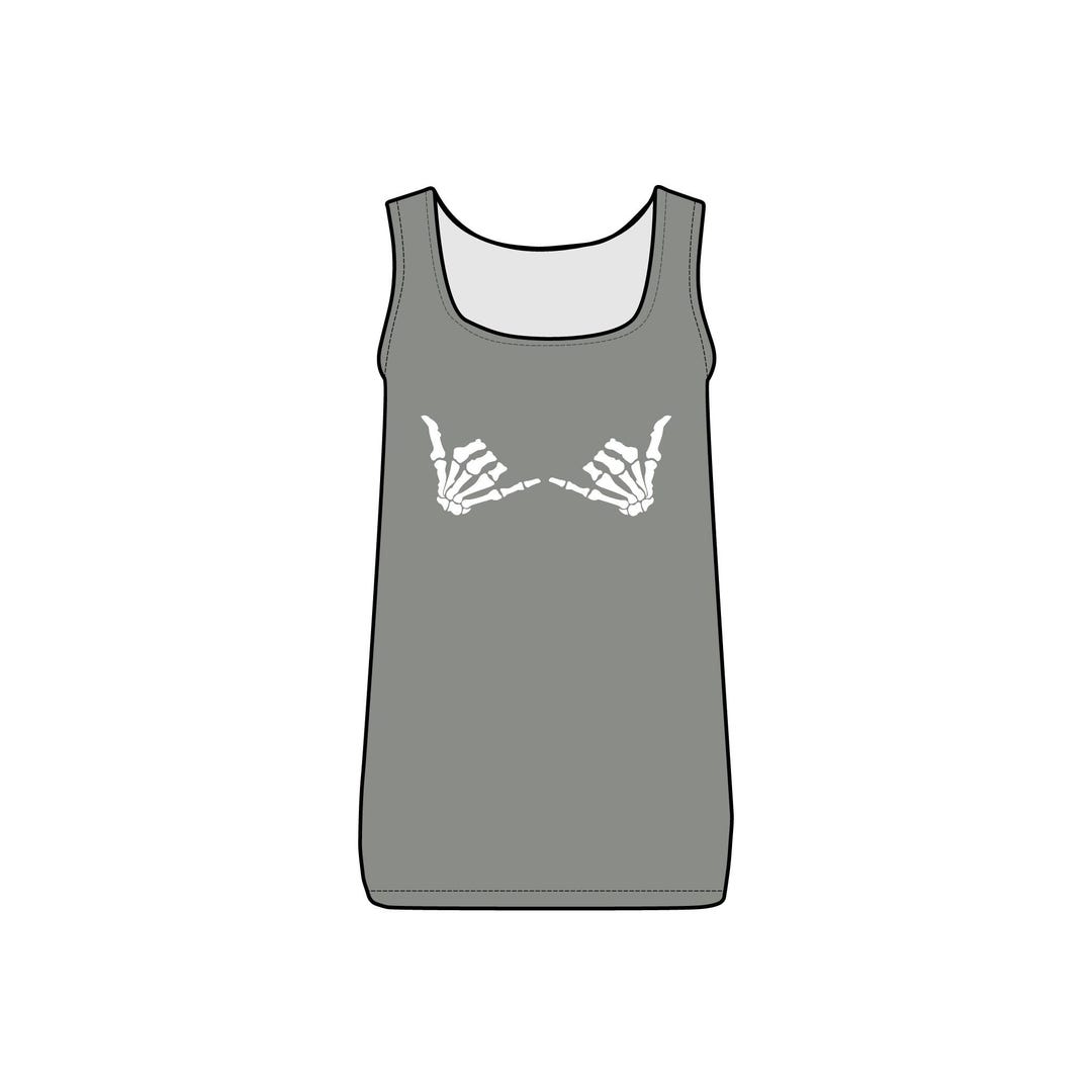 Paddle Rad Shaka Bones Women's Micro Ribbed Tank, Hang Loose Skeleton ...