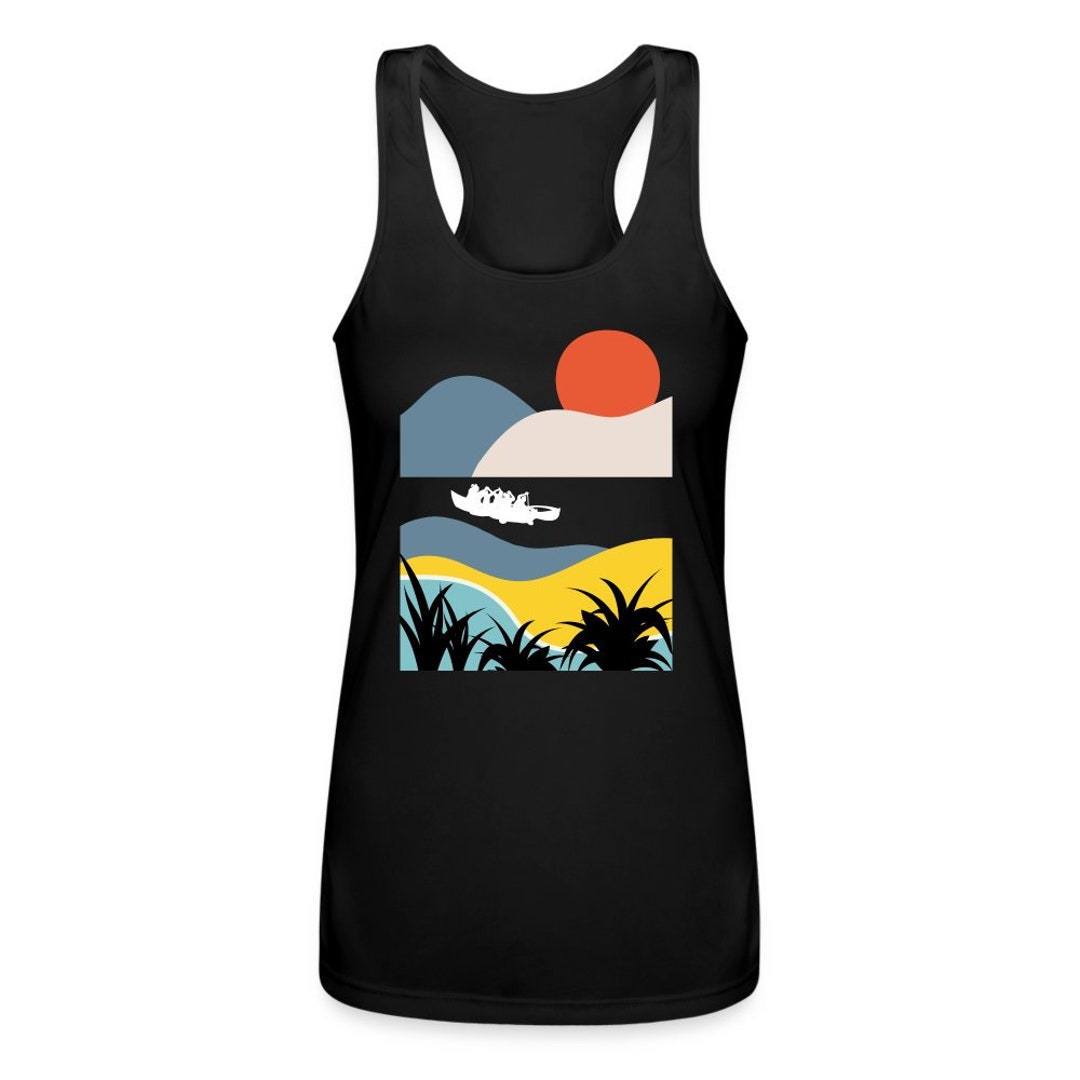 OC6 Outrigger Canoe Paddler Bold Graphic Performance Dryfit Racerback ...