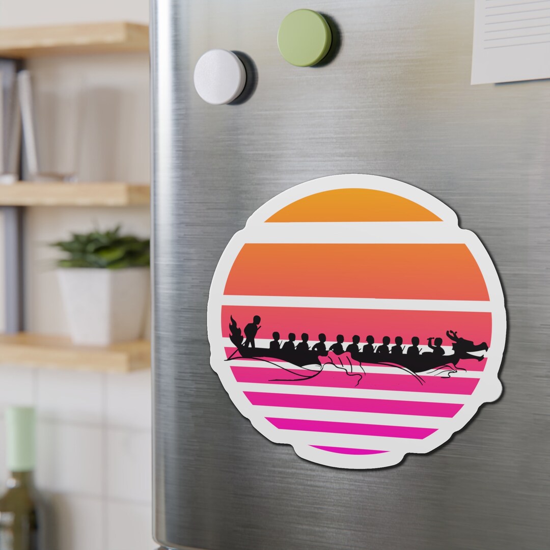 Dragon Boat Sunset Die-cut Car Fridge Magnets - Etsy