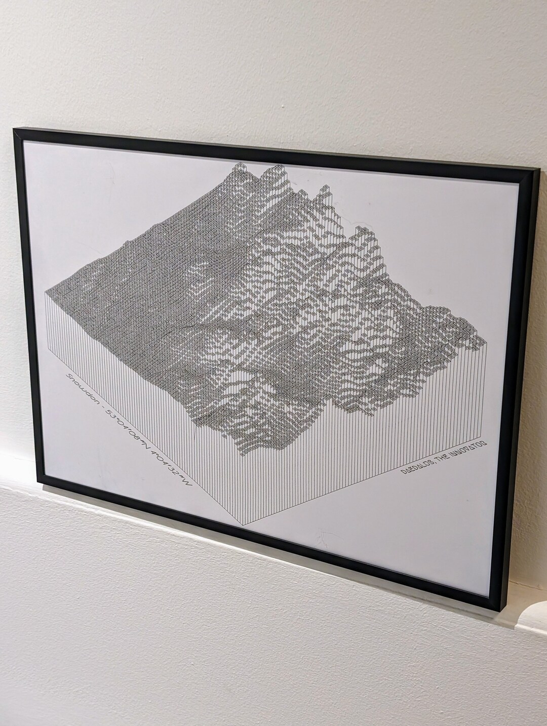A3 Pen Plotting NASA Data Visualisation- 'pixelated Snowdon' | Pen ...