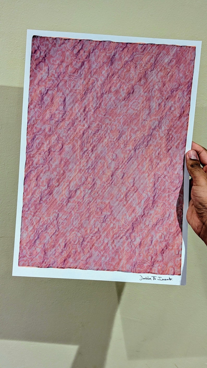 A3 Pen Plotting Generative Art - 'perlin Moire' | Generative Art Print | Ink | Geometric | Code ...