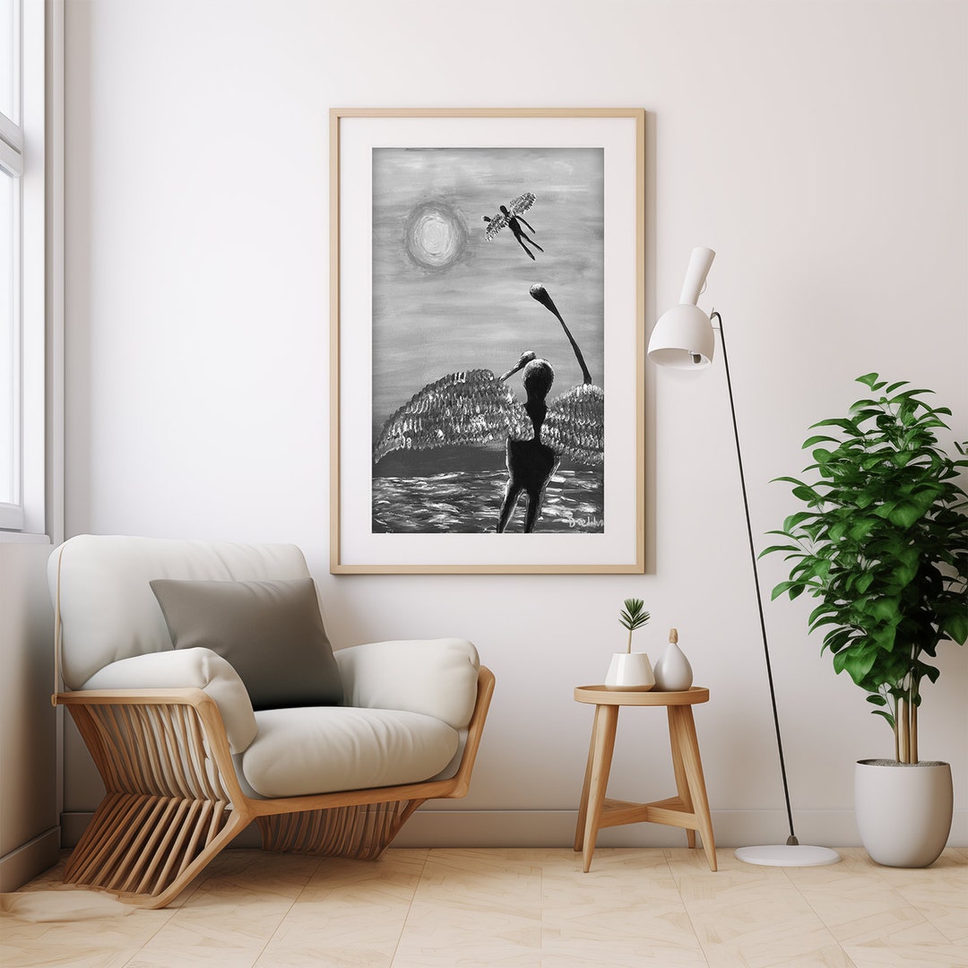 Original Acrylic Print: 'daedalus and Son' Icarus Art Icarus Art Print ...