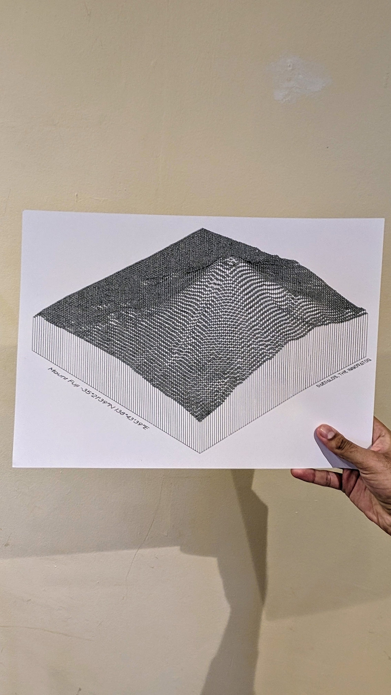 A3 Pen Plotting NASA Data Visualisation- 'pixelated Mount Fuji' | Pen ...