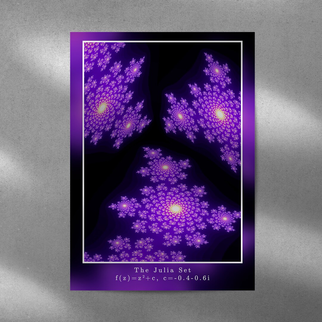 Original Print of 'the Julia Set': Plot 4, Seed Value = -0.4 - 0.6i ...