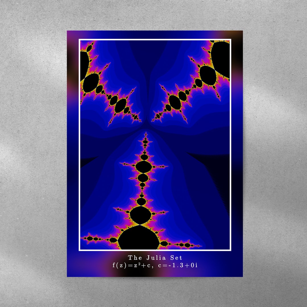 Original Print of 'the Julia Set': Plot 8, Seed Value = -1.3 + 0i ...