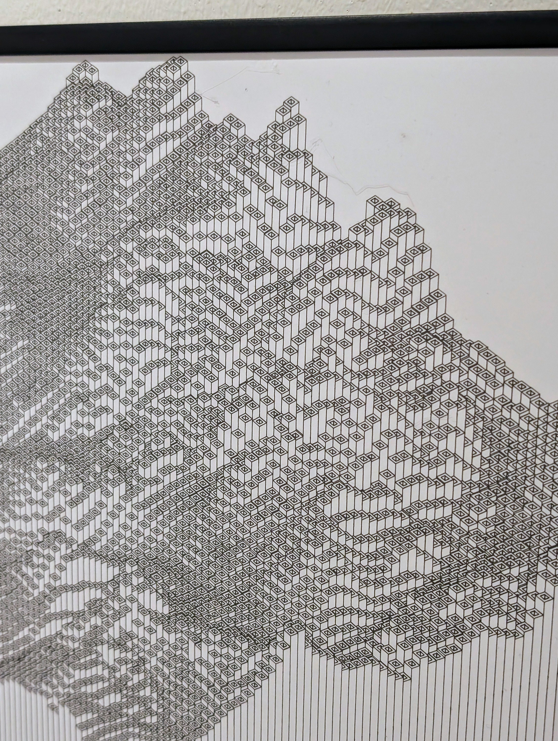 A3 Pen Plotting NASA Data Visualisation- 'pixelated Snowdon' | Pen ...