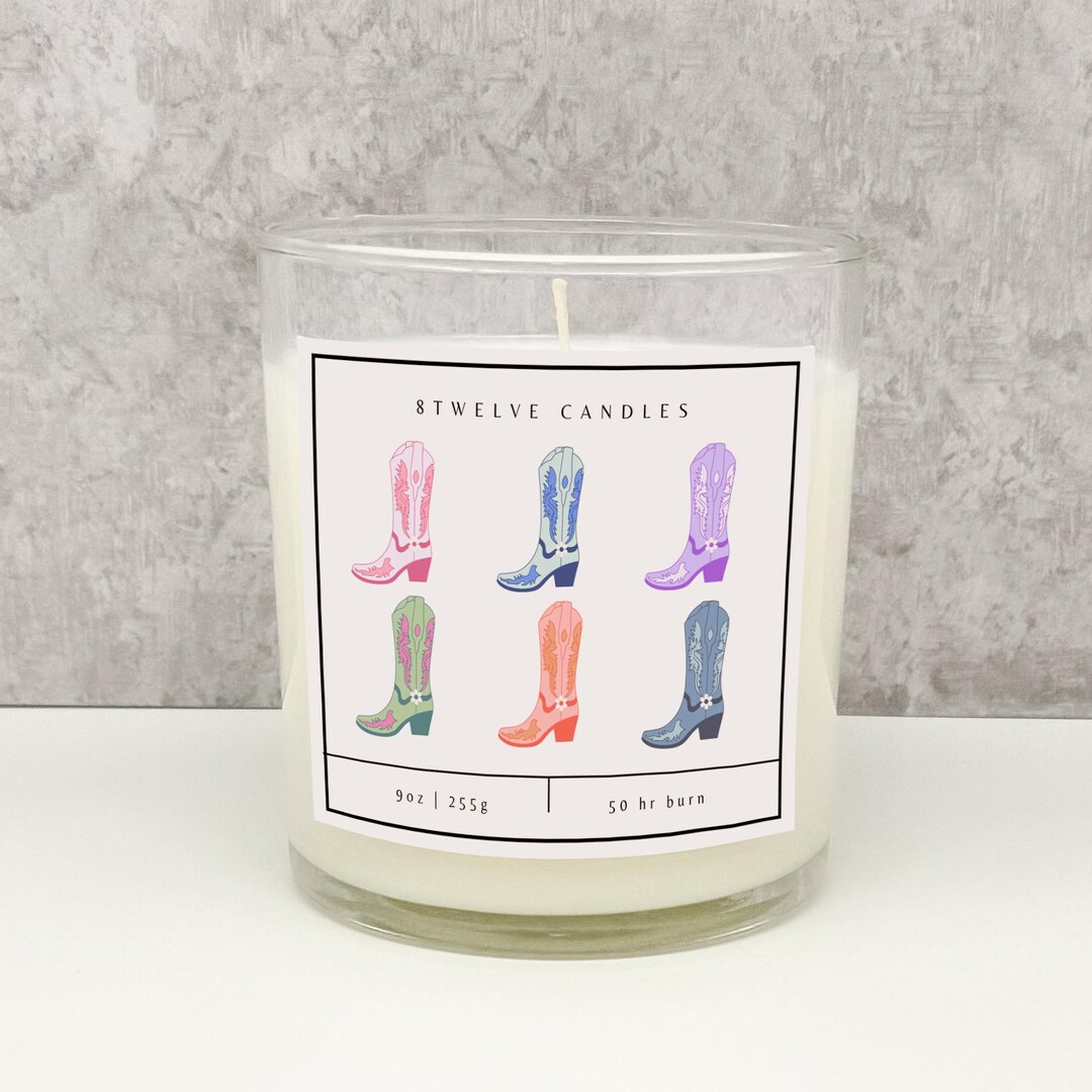Cowgirl Boot Candle Colorful Western Decor Coastal Cowgirl Western ...