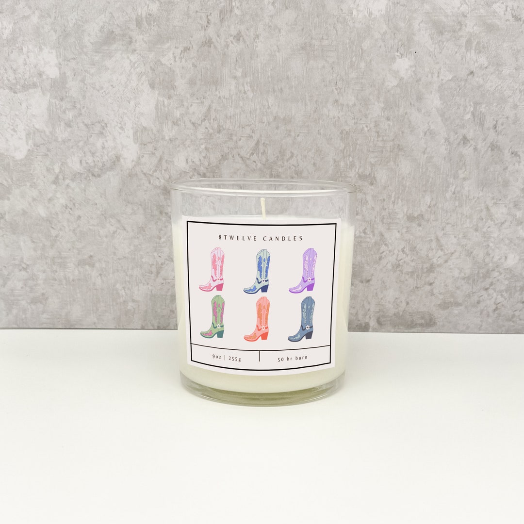 Cowgirl Boot Candle Colorful Western Decor Coastal Cowgirl Western ...