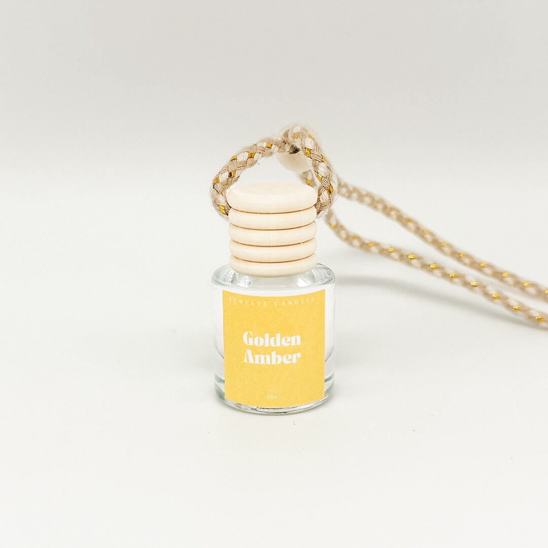 Golden Amber Scent Car Diffuser Hanging Car Freshener Diffuser for Car ...