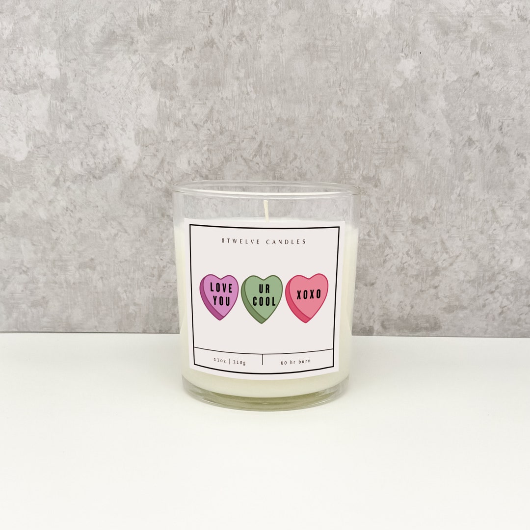 Candy Heart Valentine Gift Candle Gift Valentines Day Gift for Friend ...