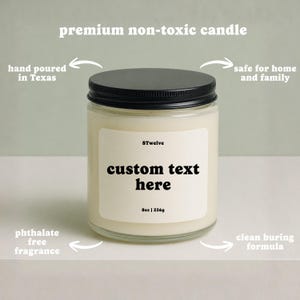 Personalized Candle | Custom Label Soy Wax Candle With Logo - Etsy