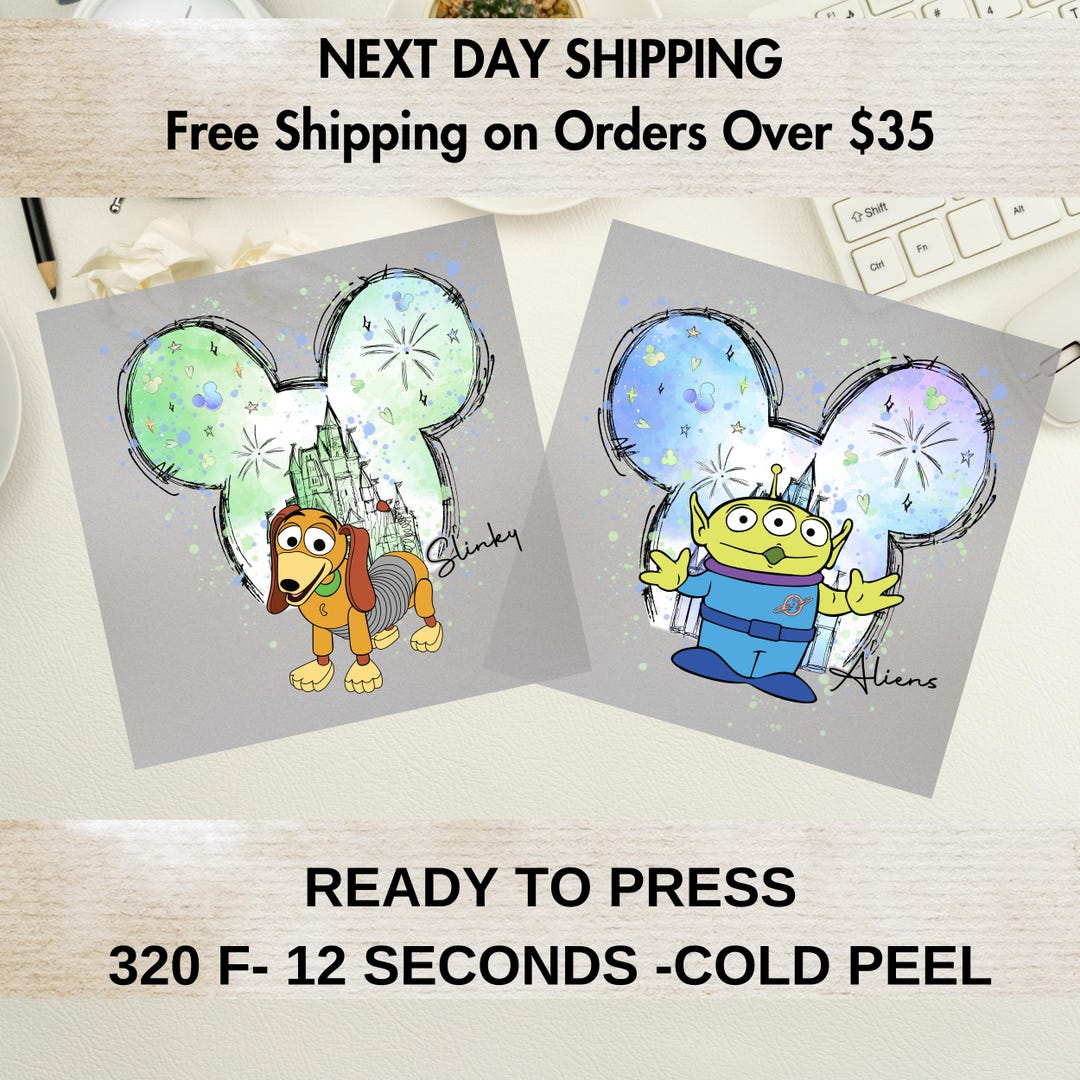 Toy Story DTF Transfer, Slinky Dog Dtf, Ailen Dtf, Sheriff Woody Dtf ...