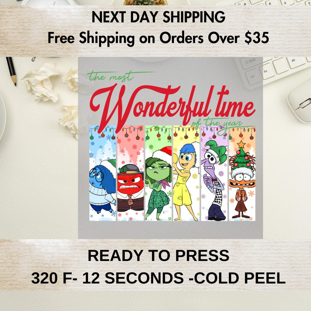 Inside Out Christmas Dtf, Inside Out Anxiety Sadness Joy Christmas ...