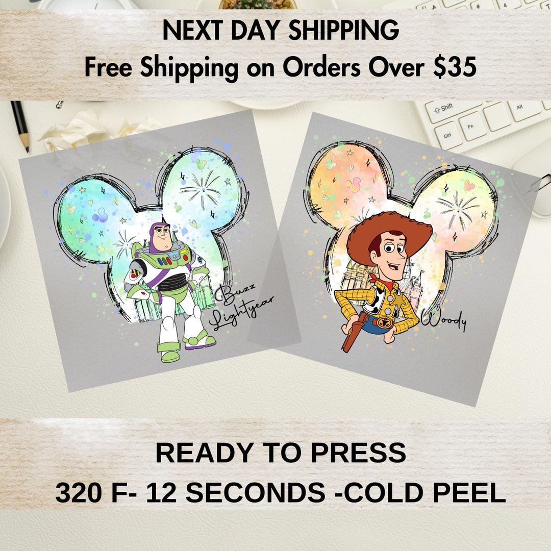 Toy Story DTF Transfer, Buzz Lightyear Dtf, Sheriff Woody Dtf ...