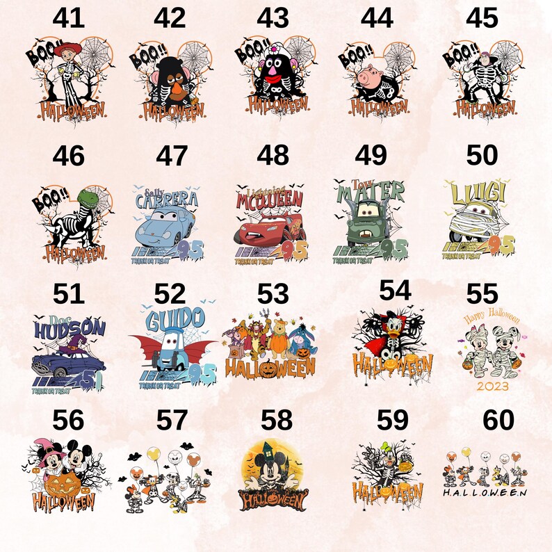 Disney Halloween Heat Transfer, Disney Halloween Ready to Press, Disney ...