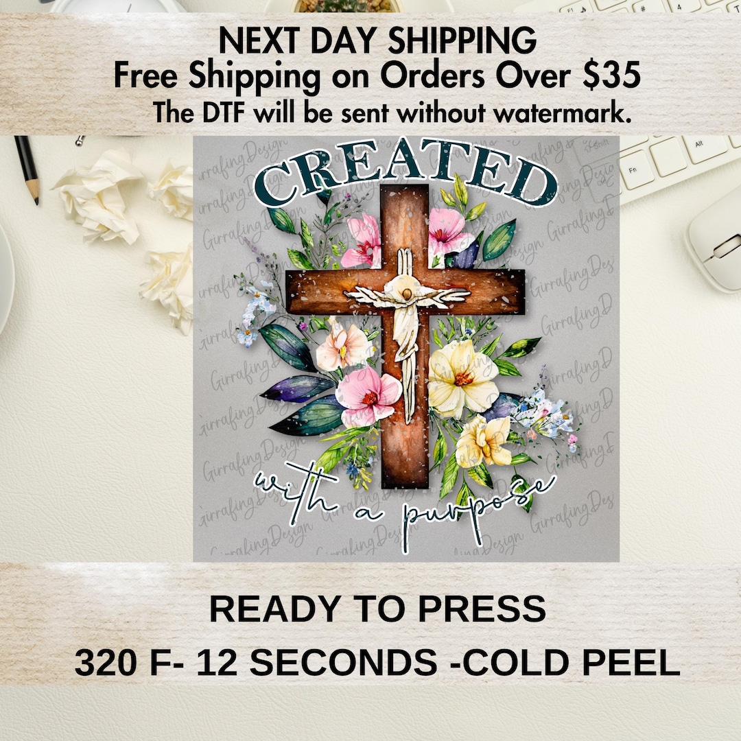 Christian DTF Transfer, Jesus Ready to Press, Religious Dtf, Believer ...