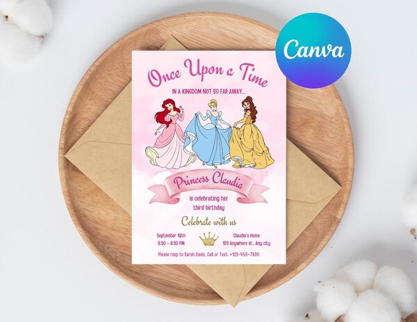 Princess Birthday Invitation Princess Invitation Princess Party ...