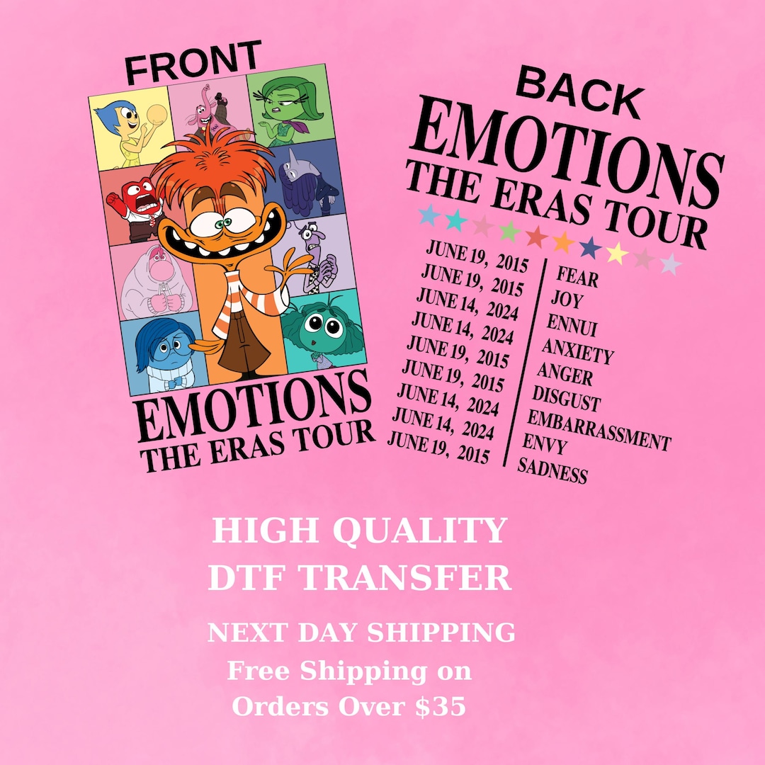 Inside Out Two Sided DTF, Inside Out 2 Ready to Press, Inside Out ...