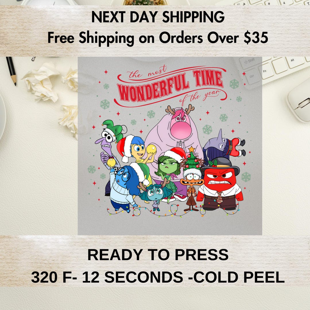 Inside Out Christmas Dtf, Inside Out Anxiety Sadness Joy Christmas ...