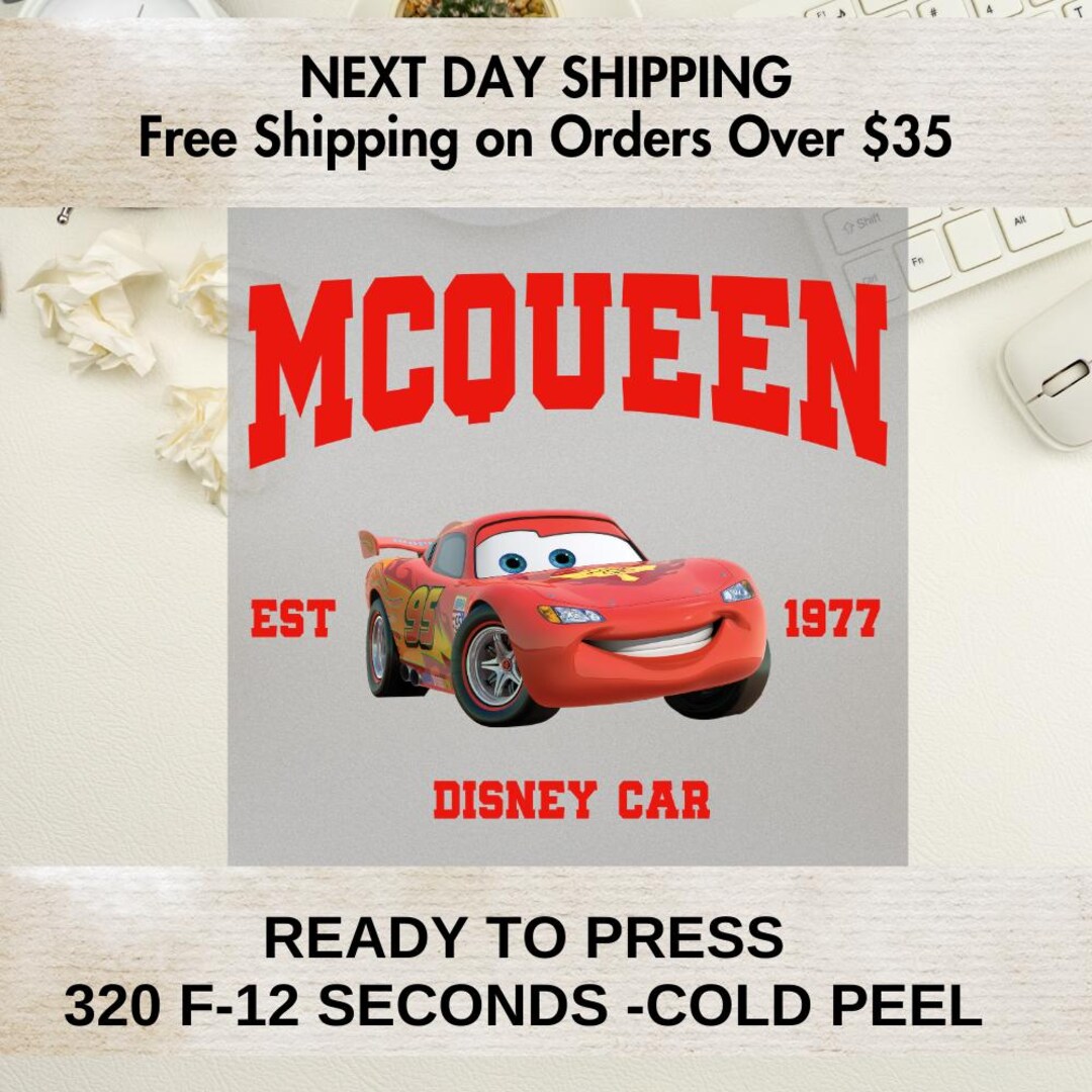 Mcqueen DTF Transfers, Disney Cars Movie Heat Transfer, Disney Mcqueen ...