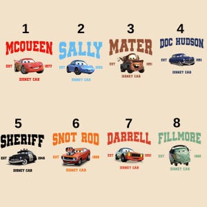 Cars DTF Transfers, Cars Movie Heat Transfer, Disney Ready to Press ...