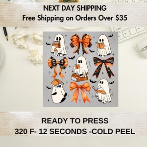 Cute Ghost DTF Transfer, Halloween Dtf, Born to Read Dtf Transfer ...