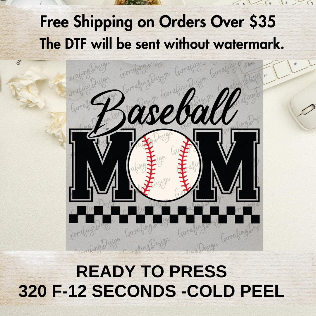 Baseball Mom Ready to Press, Baseball Mom Dtf Transfer, Baseball Heat ...