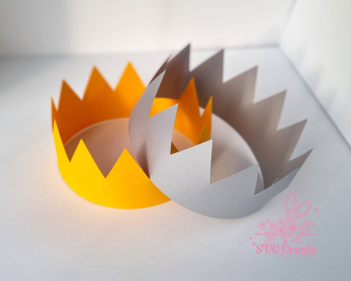Paper Crown Svg, Tiara Svg, King Crown Pdf Template, Birthday Crown Svg ...