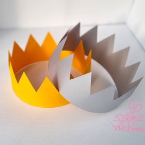 Paper Crown Svg, Tiara Svg, King Crown Pdf Template, Birthday Crown Svg ...