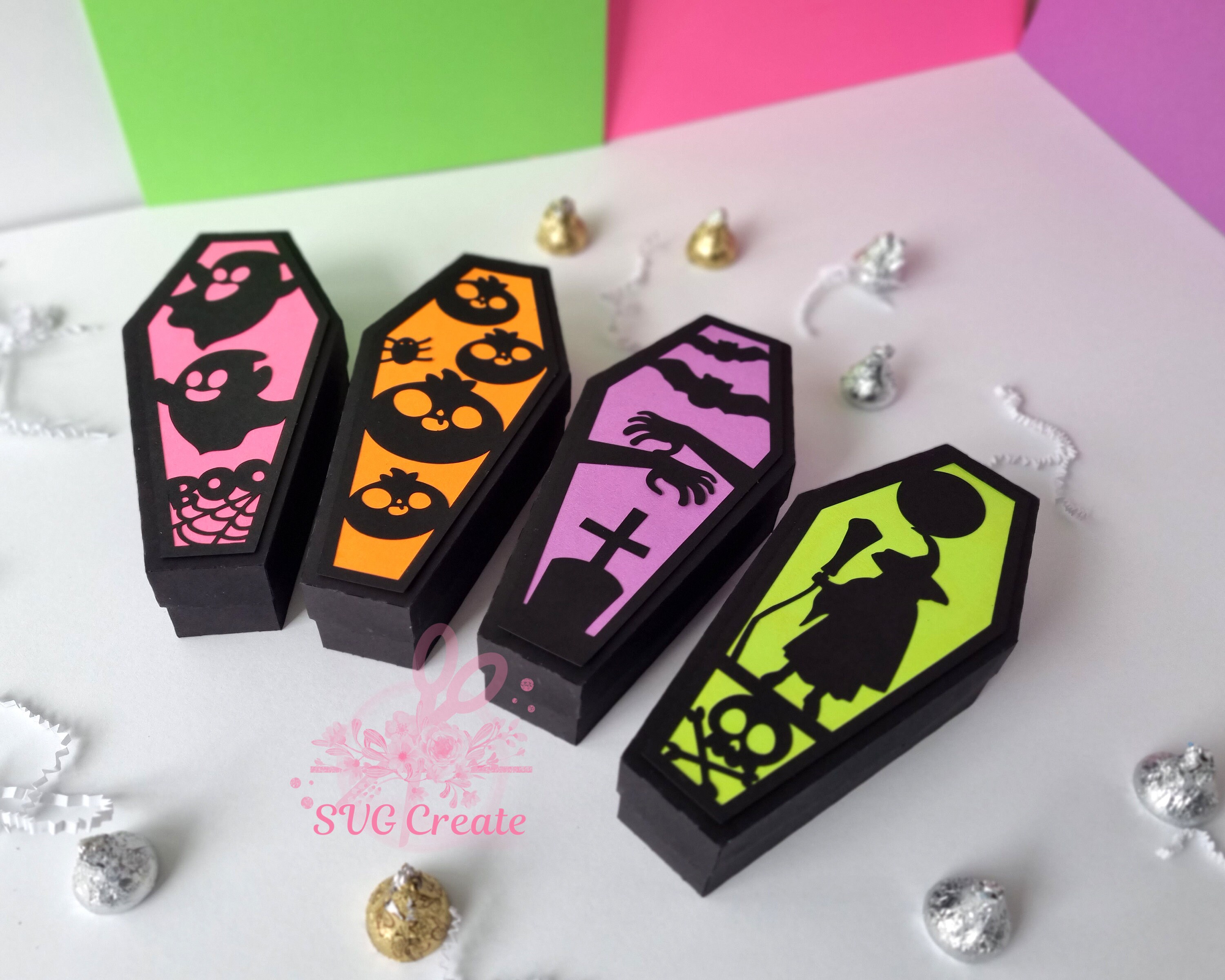 Coffin Candy Box Svg, Halloween Treat Box Template, Favor Box, Gift Box ...