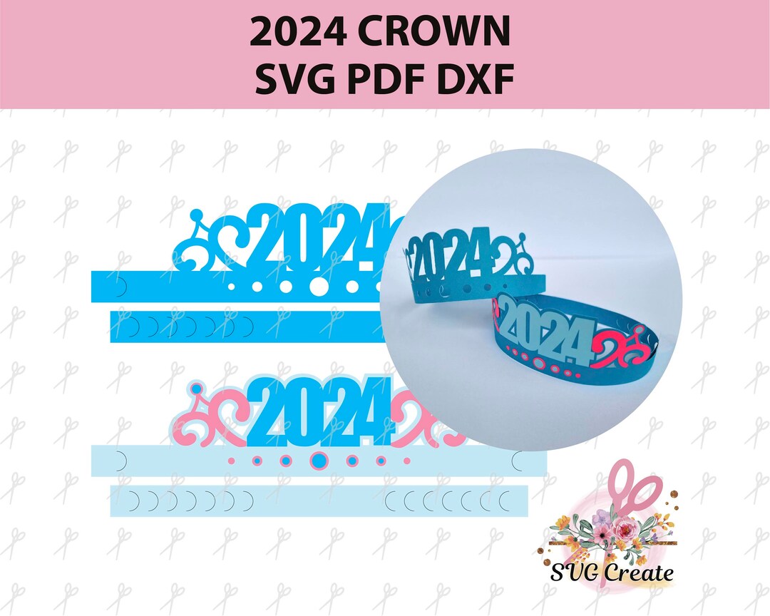 Paper Crown Svg 2024, Christmas Party, Party Hat, Christmas Decor ...