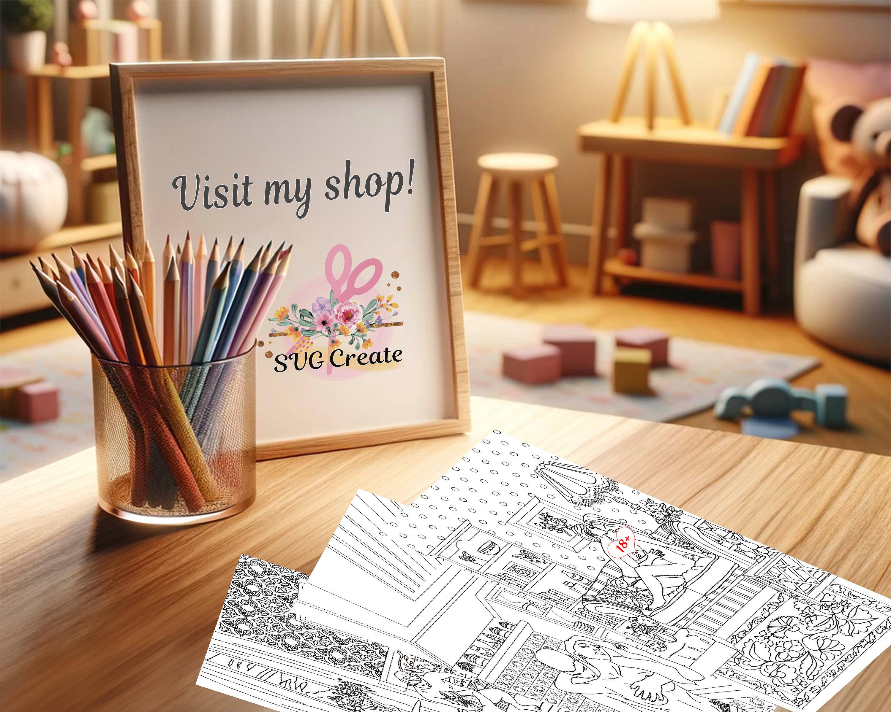 Adult Sex Coloring Book Pdf Pages Porn And Nude Erotic Coloring Etsy