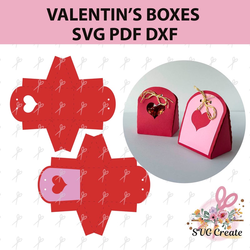 Valentines Candy Box Template - Etsy
