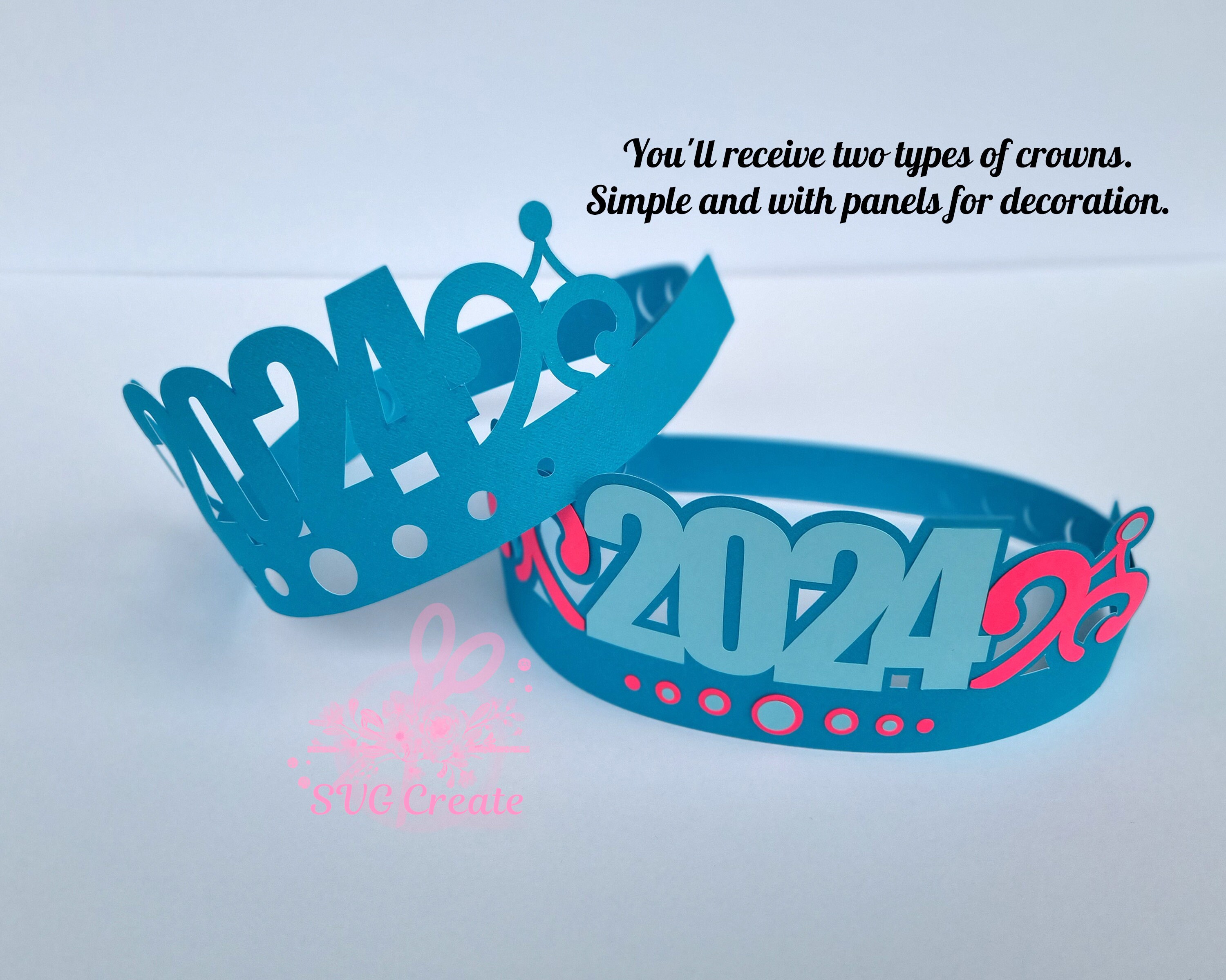 Paper Crown Svg 2024, Christmas Party, Party Hat, Christmas Decor ...