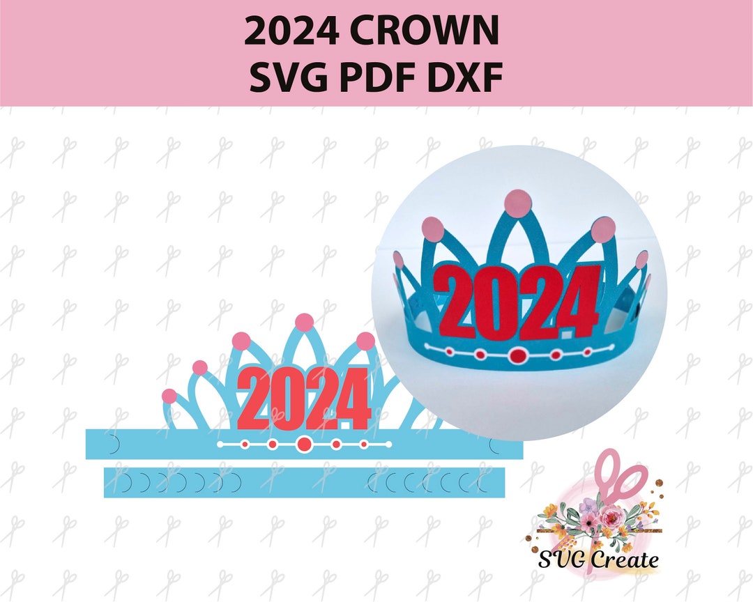 Crown Svg 2024, Christmas Party, Party Hat, Christmas Decor, Tiara Svg ...