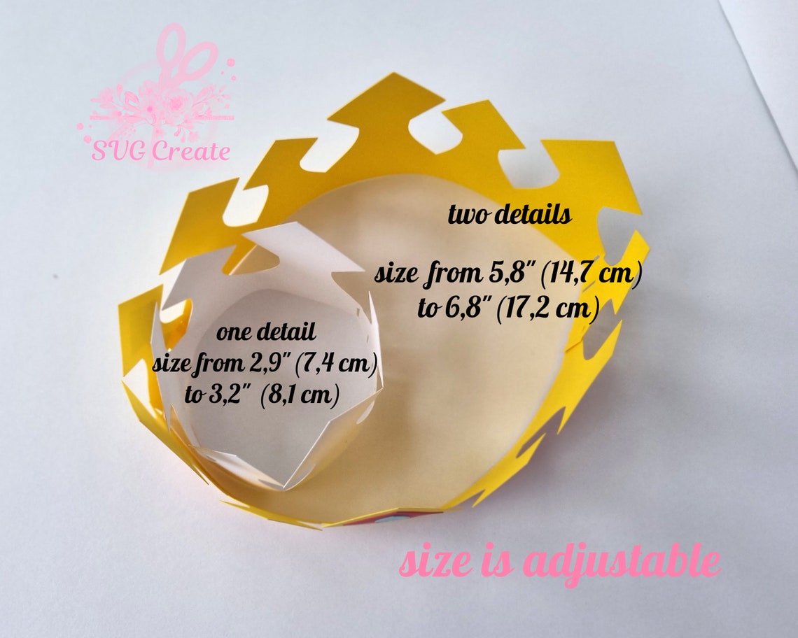 Paper Crown Svg, Tiara Svg, King Crown Pdf Template, Birthday Crown Svg ...