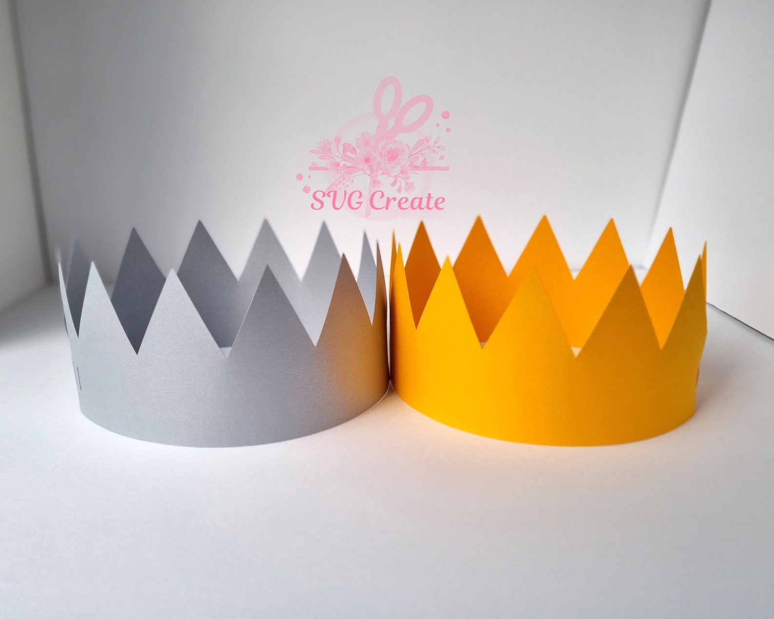 Paper Crown Svg, Tiara Svg, King Crown Pdf Template, Birthday Crown Svg ...