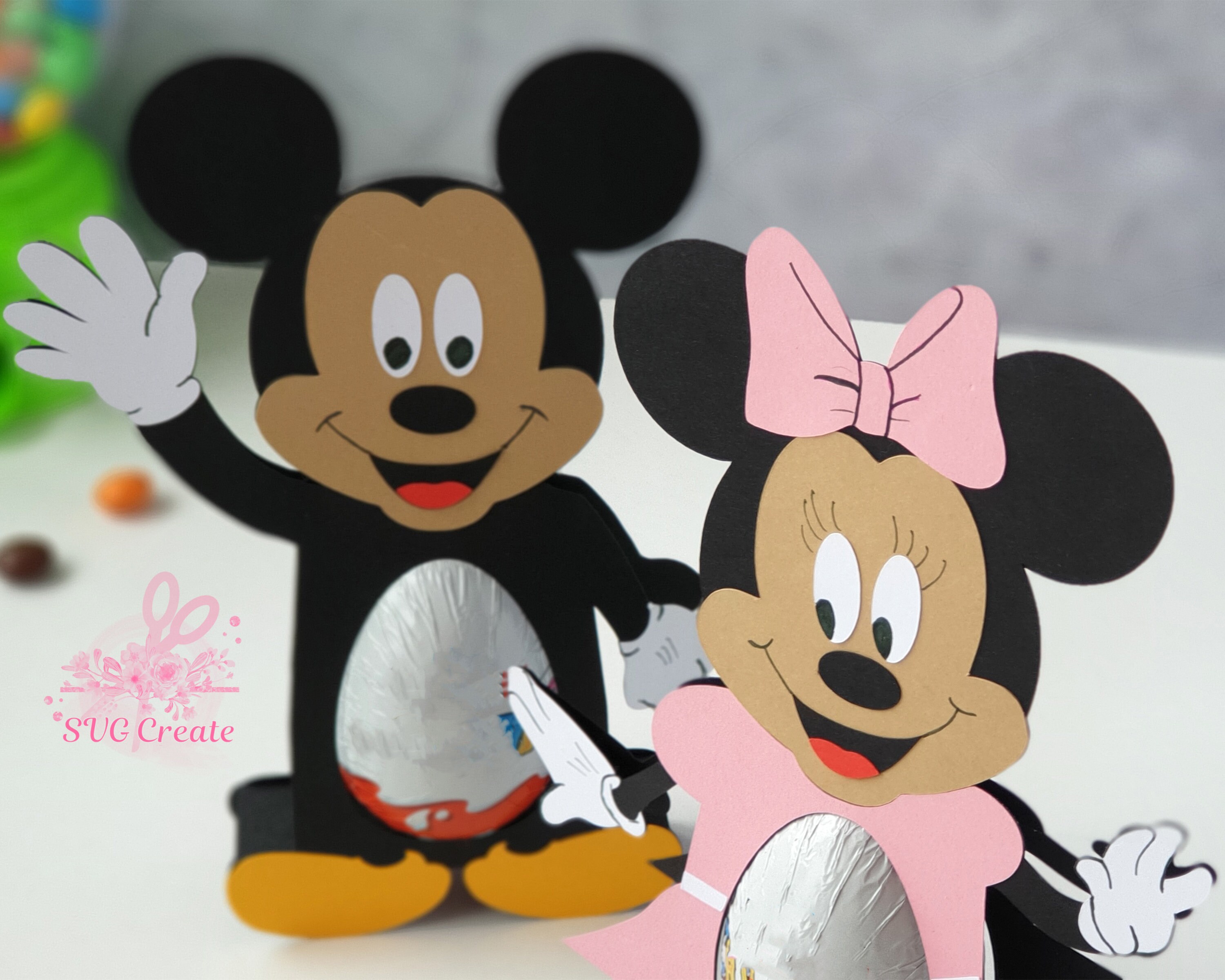 Mouse Egg Holder, Kinder Egg Holder, Mickey Svg Cutting File, Template ...